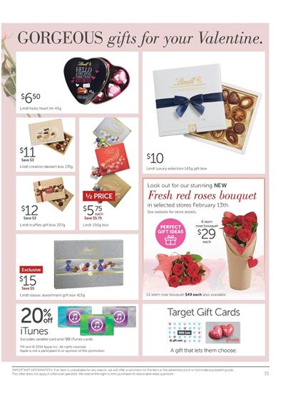Target Valentine's Day Gifts Online Catalogue Prices - Catalogue AU