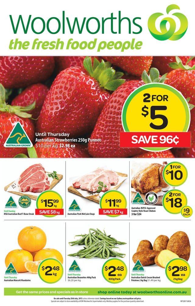 Woolworths Weekend Specials Jul 24 - Jul 26 - Catalogue AU