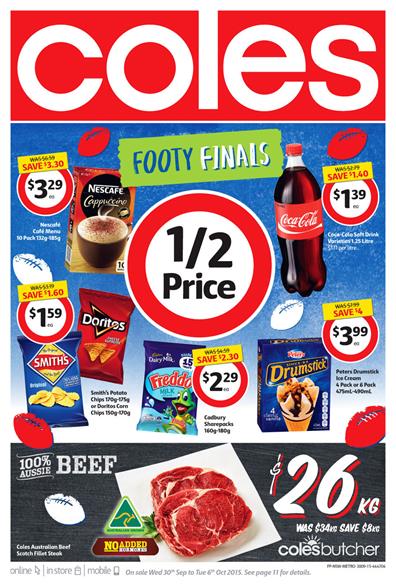 Coles Catalogue Products 30 Sep 2015 - Catalogue AU