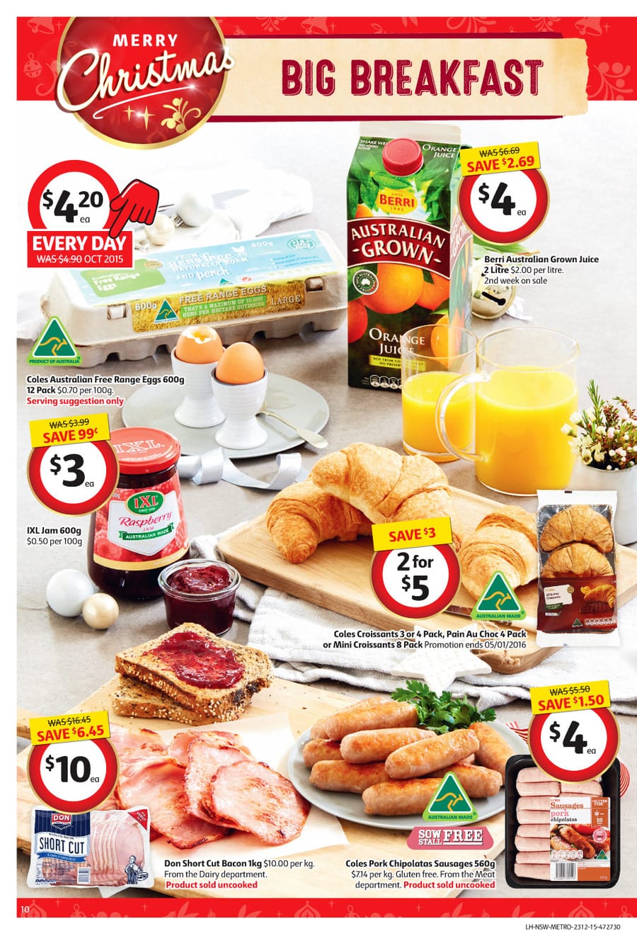 Coles Breakfast Ideas Catalogue 23 - 29 Dec 2015 - Catalogue AU