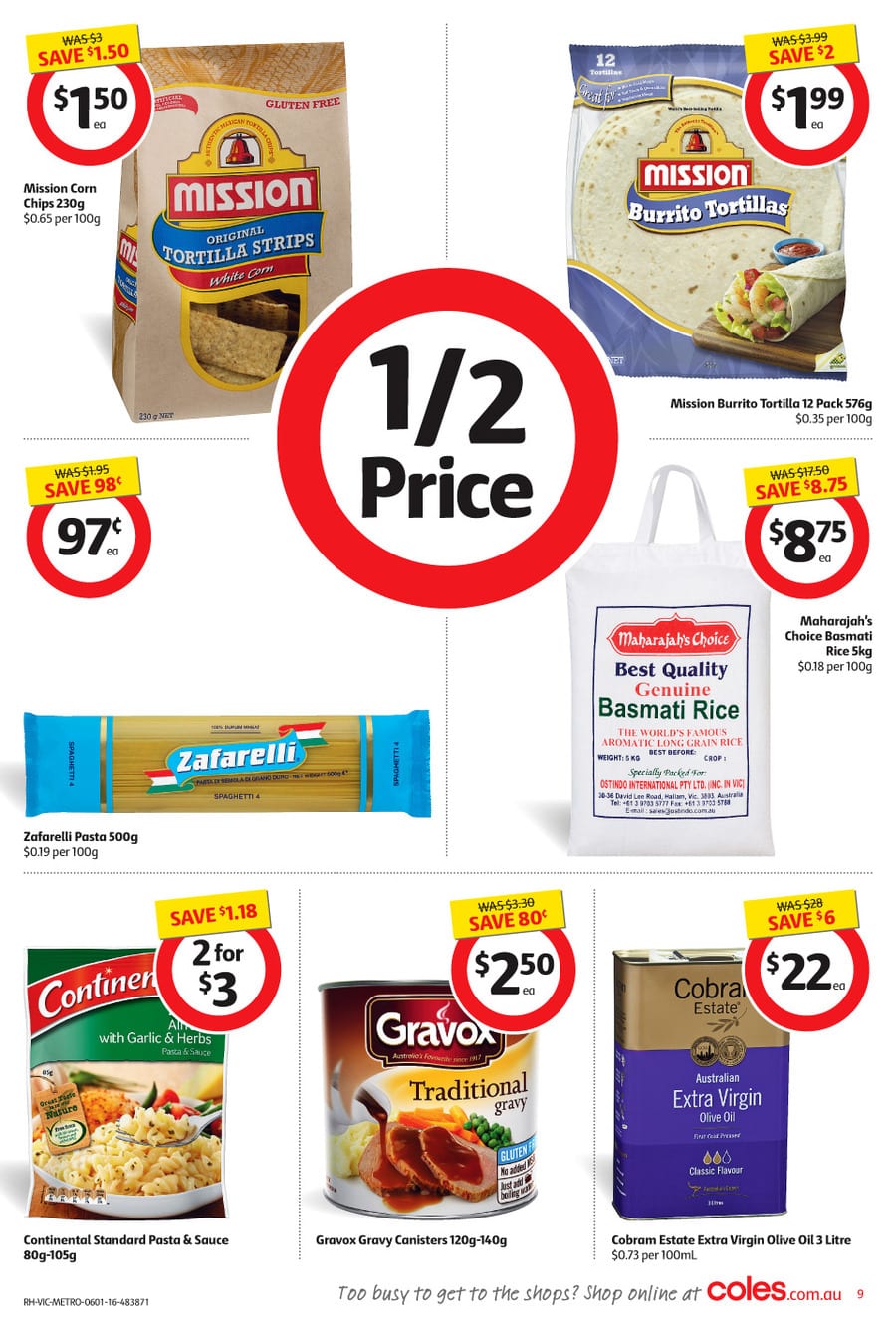 Coles Pasta Catalogue 12 Jan 2016 - Catalogue AU