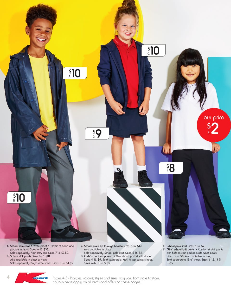 Kmart School Wear Catalogue 20 - 27 Jan 2016 - Catalogue AU