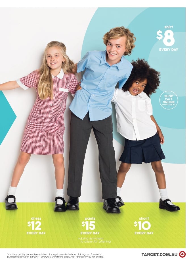 Target School Clothing Catalogue 7 - 13 Jan 2016 - Catalogue AU