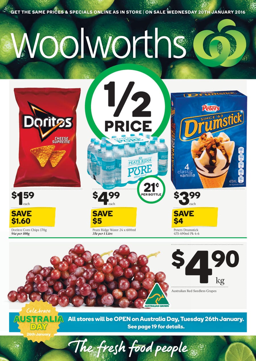 Woolworths Catalogue Special Offers 20 - 26 Jan 2016 - Catalogue AU