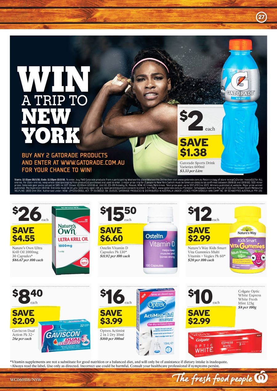 Woolworths Energy Boost Catalogue 6 -12 Jan 2016 - Catalogue AU