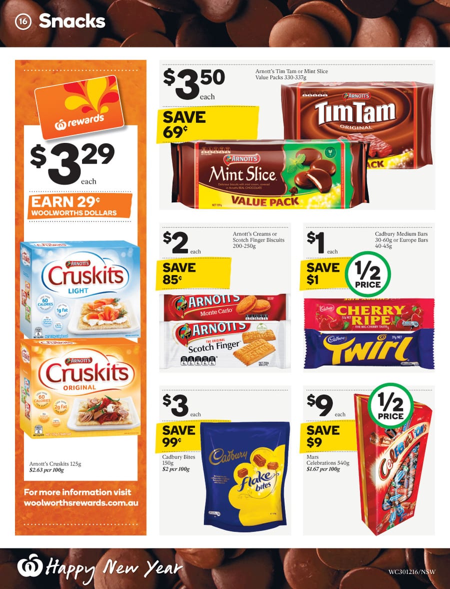 Woolworths Snack Time Catalogue 1 - 5 Jan 2016 - Catalogue AU