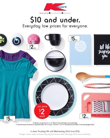 Kmart Catalogue Under $10 Products 9 - 22 Jun 2016 - Catalogue AU