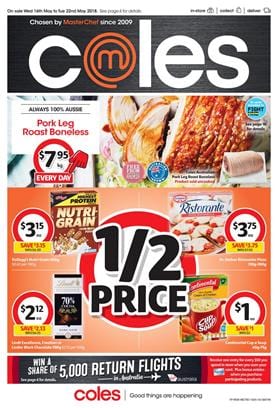 Coles Catalogue Half-Price Deals 16 - 22 May 2018 - Catalogue AU