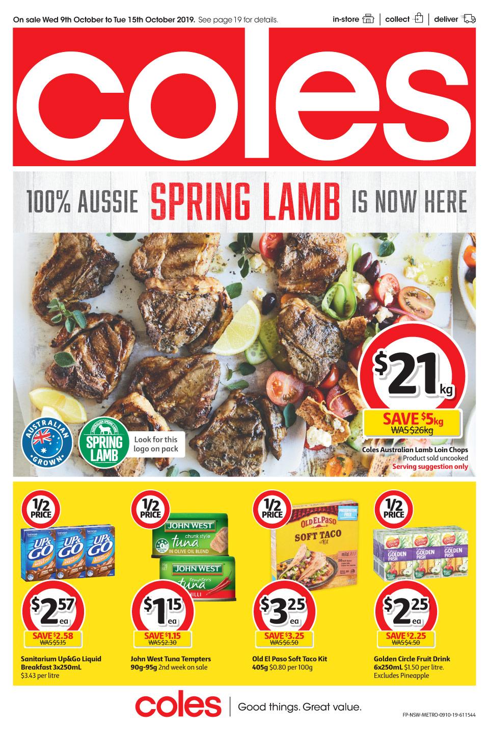 Coles Catalogue Deals 9 - 15 Oct 2019 - Catalogue AU