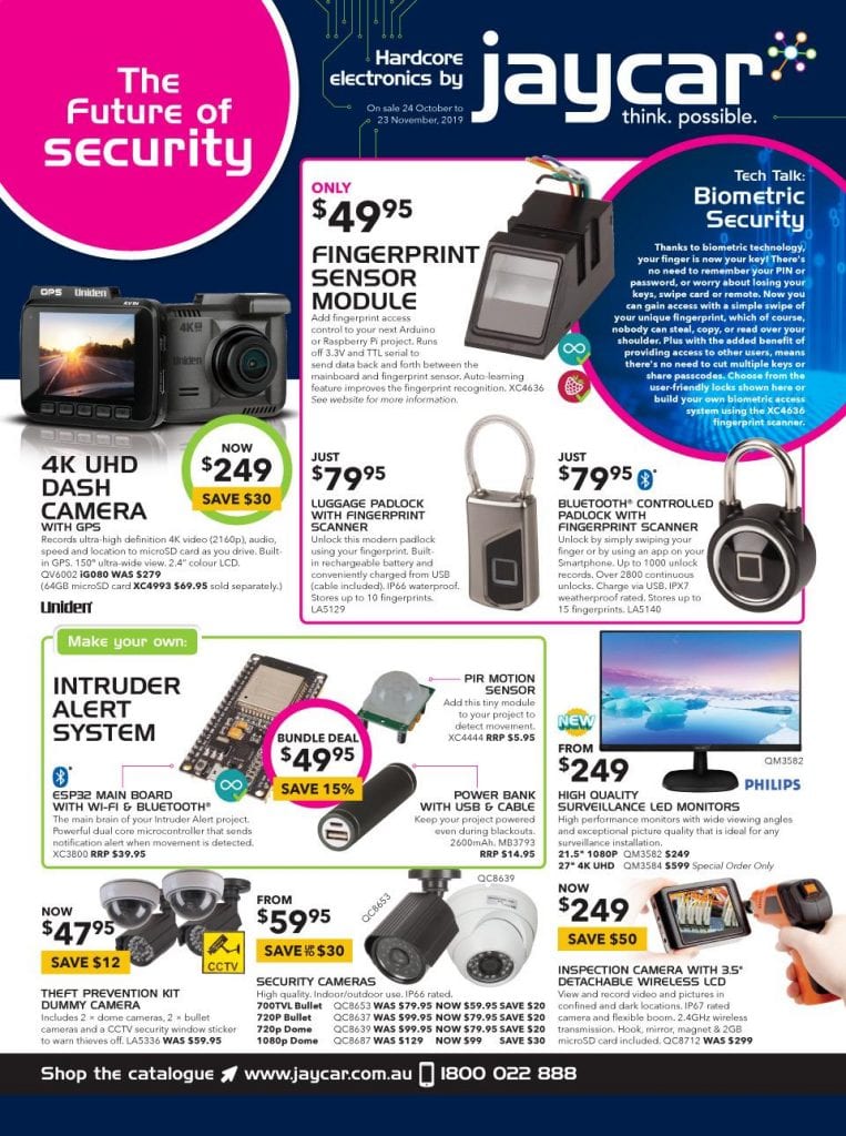 Jaycar Catalogue Deals 24 Oct - 23 Nov 2019
