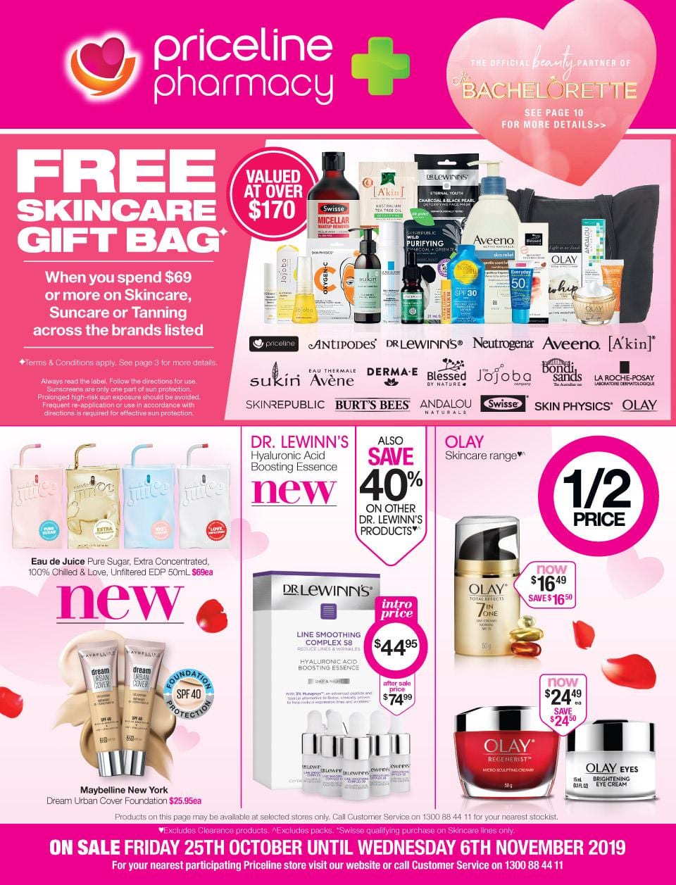 Priceline Free Skincare Bag Oct 2019 - Catalogue AU