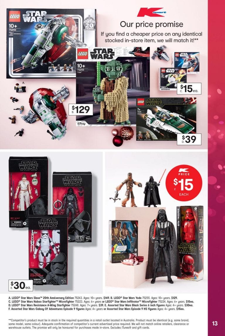 Kmart Star Wars LEGO Sets Nov 2019