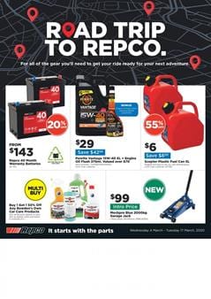 Repco Catalogue Sale 4 - 17 Mar 2020 | New Products - Catalogue AU