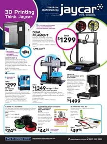 Jaycar Catalogue 3D Printers 24 Apr - 23 May 2020 - Catalogue AU