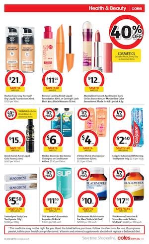 Coles Catalogue Half-Price Health Care Great Deals 14 - 20 Oct 2020 ...
