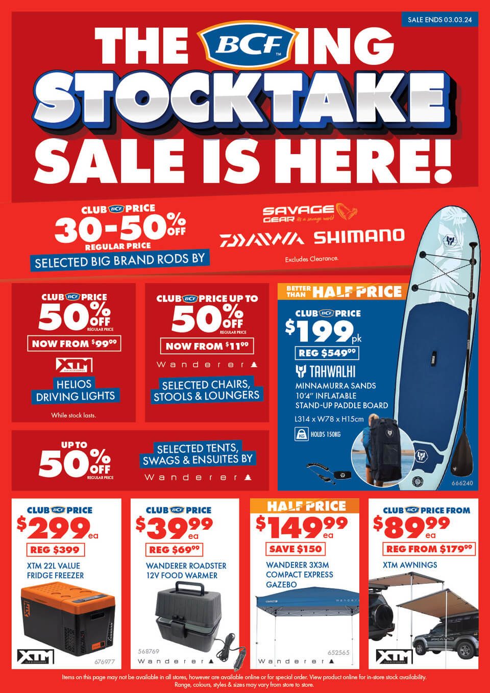 BCF Catalogue & Sale, Specials - Catalogue AU