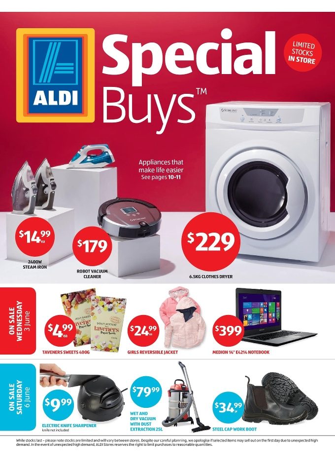 ALDI Special Buys Week 23 Home Appliances June 2015 - Catalogue AU