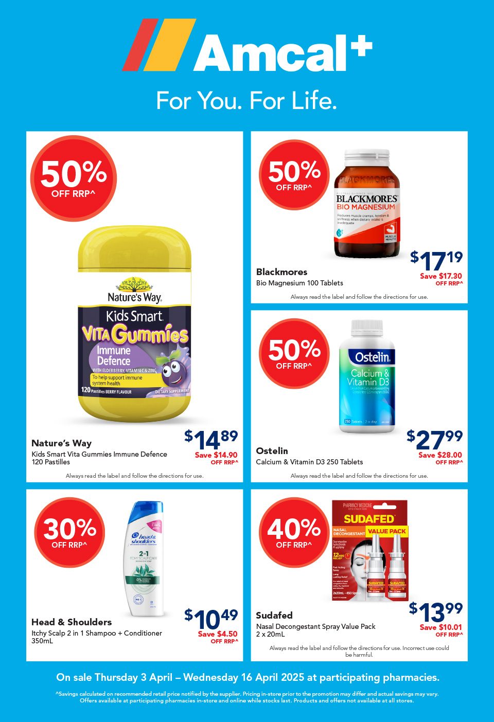 Amcal Catalogue April 2 - 16, 2025 For You. For Life. | Catalogue AU