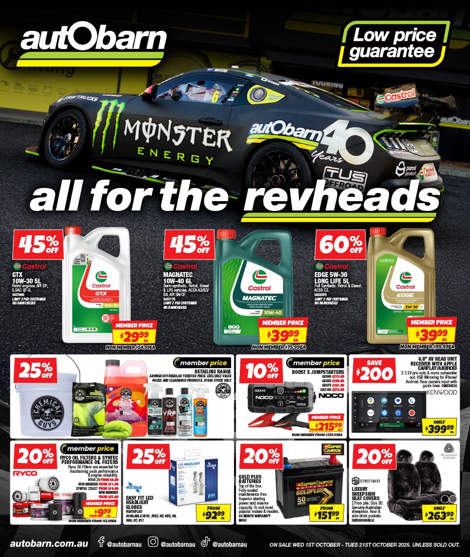 Autobarn Catalogue September 30 - October 21, 2025 All For The Revheads ...