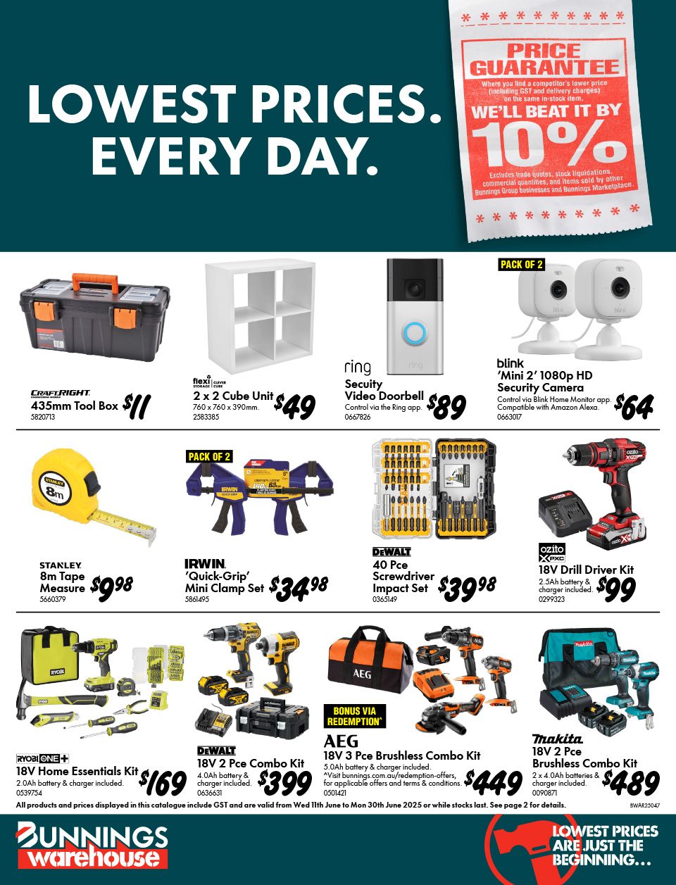 Bunnings Catalogue June 11 - 30, 2025 Lowest Prices Every Day ...