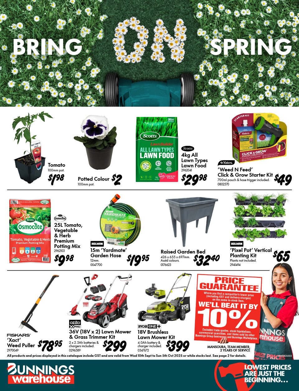 Bunnings Catalogue September 10 - October 5, 2025 Bring on Spring ...