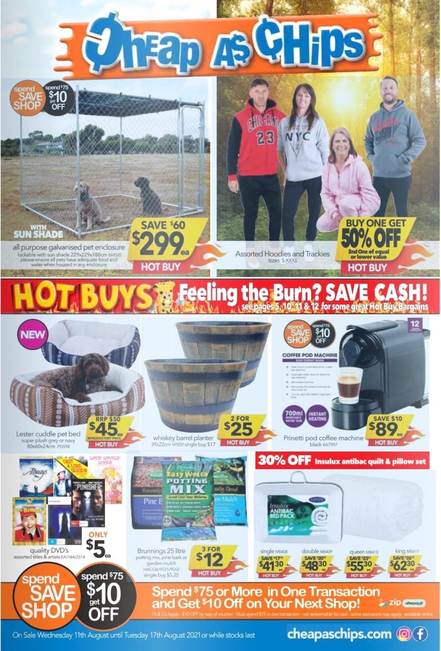 Cheap As Chips Catalogue 11 - 17 Aug 2021 | Catalogue AU