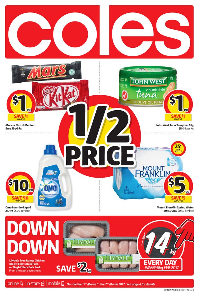 Coles Catalogue 1 - 7 March 2017 | Catalogue AU