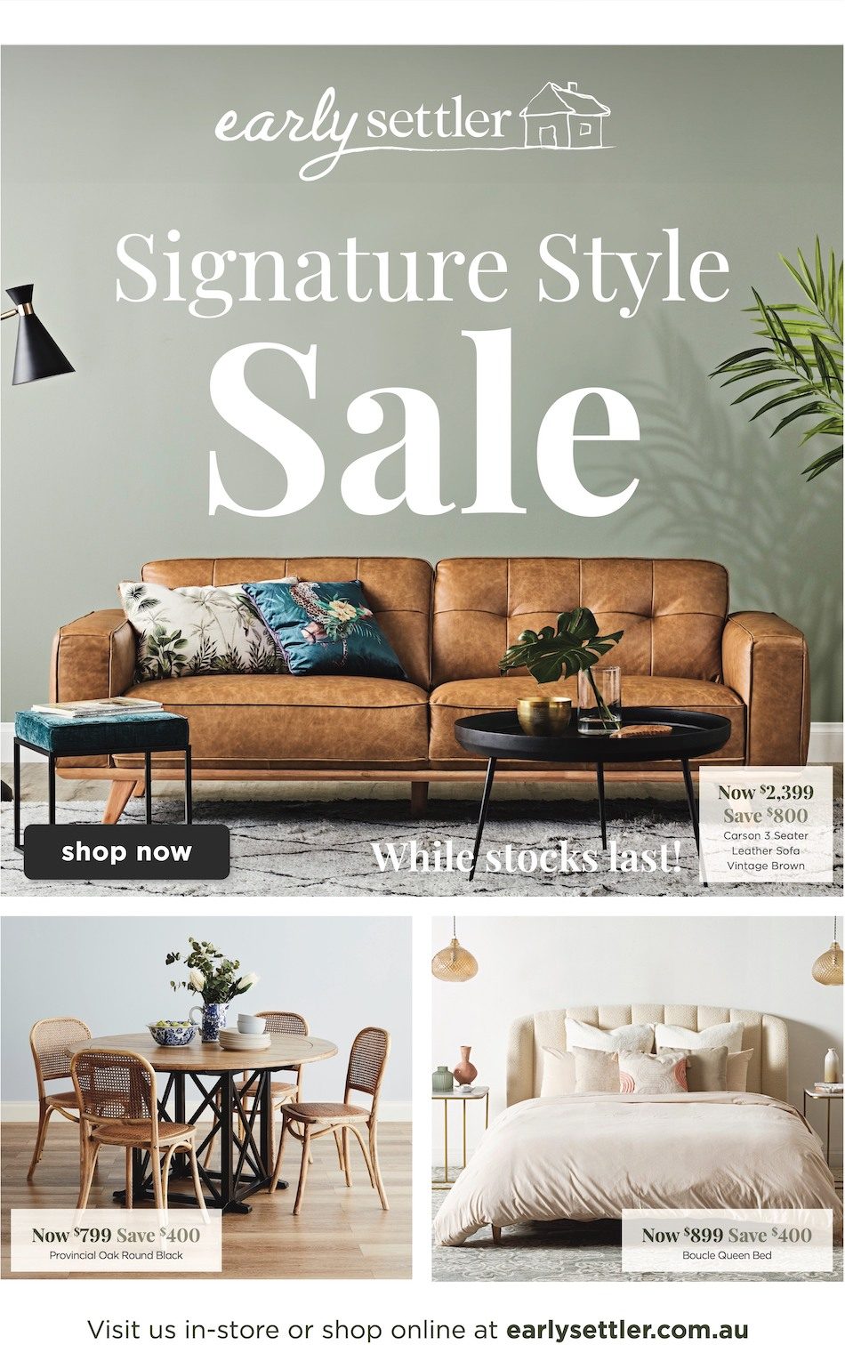 Early Settler Catalogue Signature Style 2023 | Catalogue AU