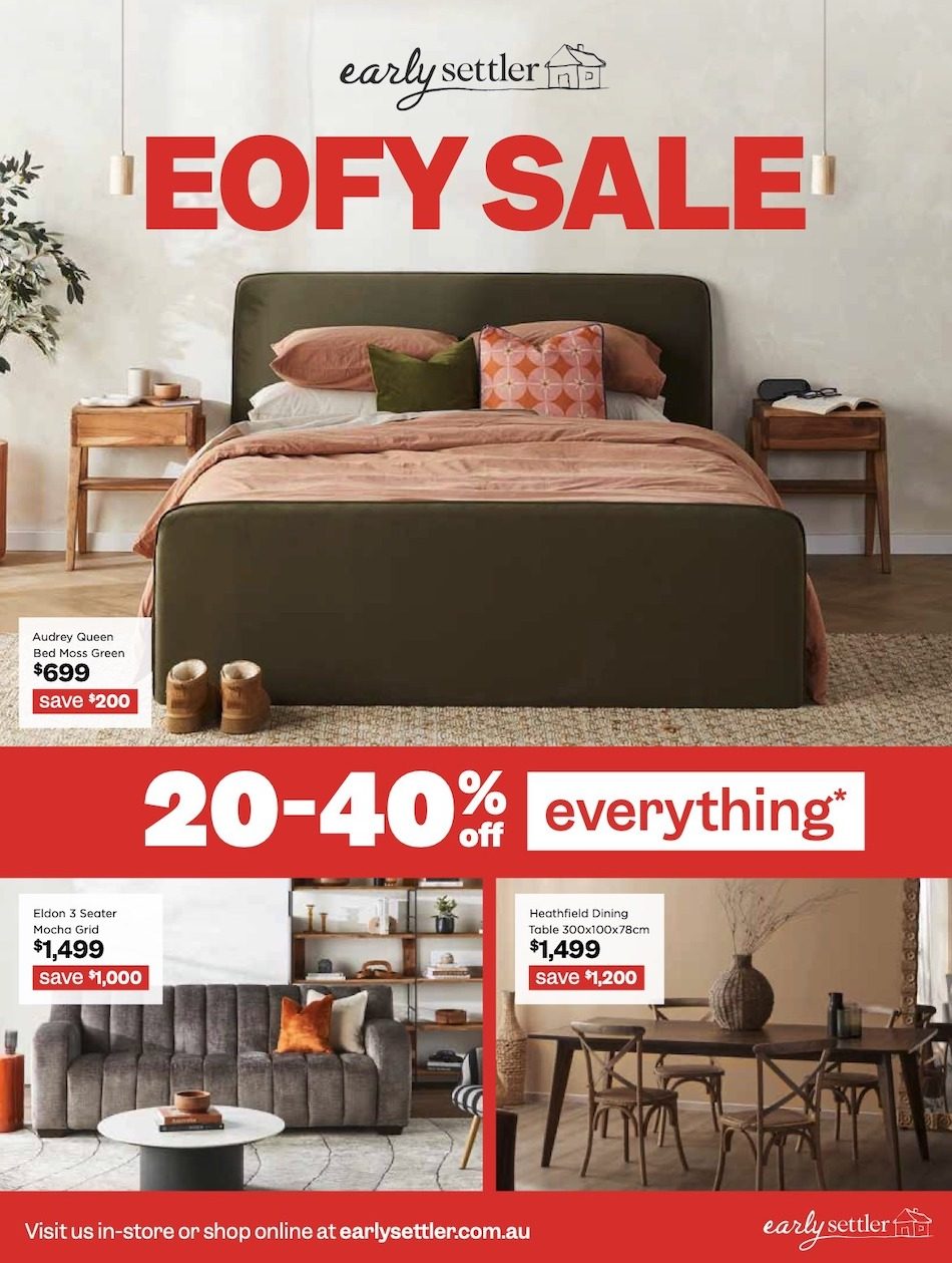 Early Settler Cataogue EOFY 2024 | Catalogue AU