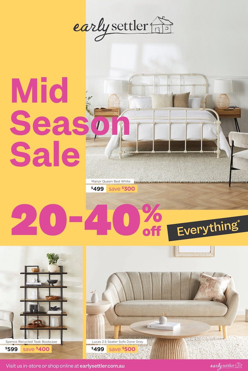 Early Settler Catalogue Mid Season Sale Apr 2024 | Catalogue AU