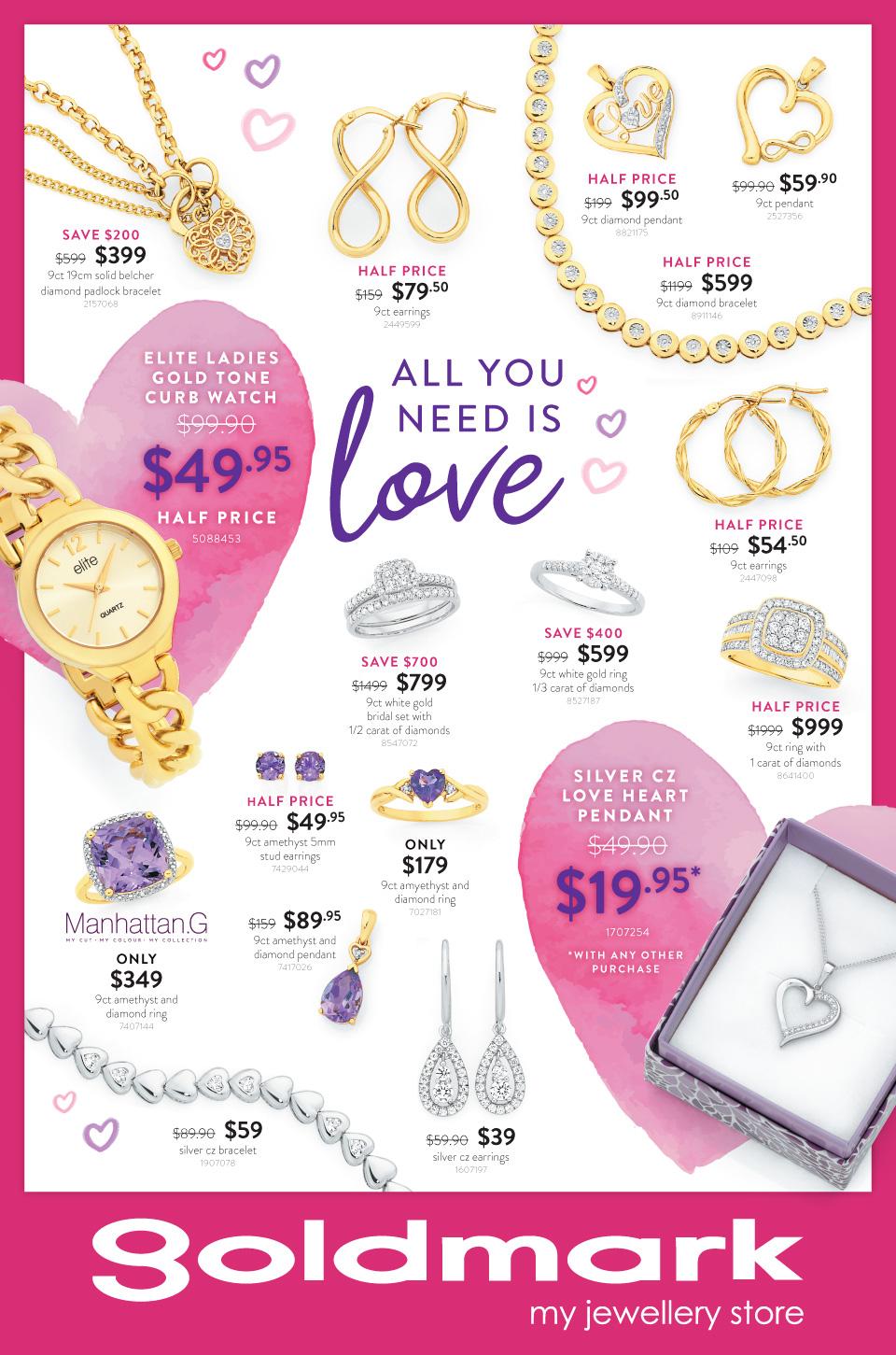Buy One, Get One Half Price Jewellery Goldmark Catalogue Salefinder ...
