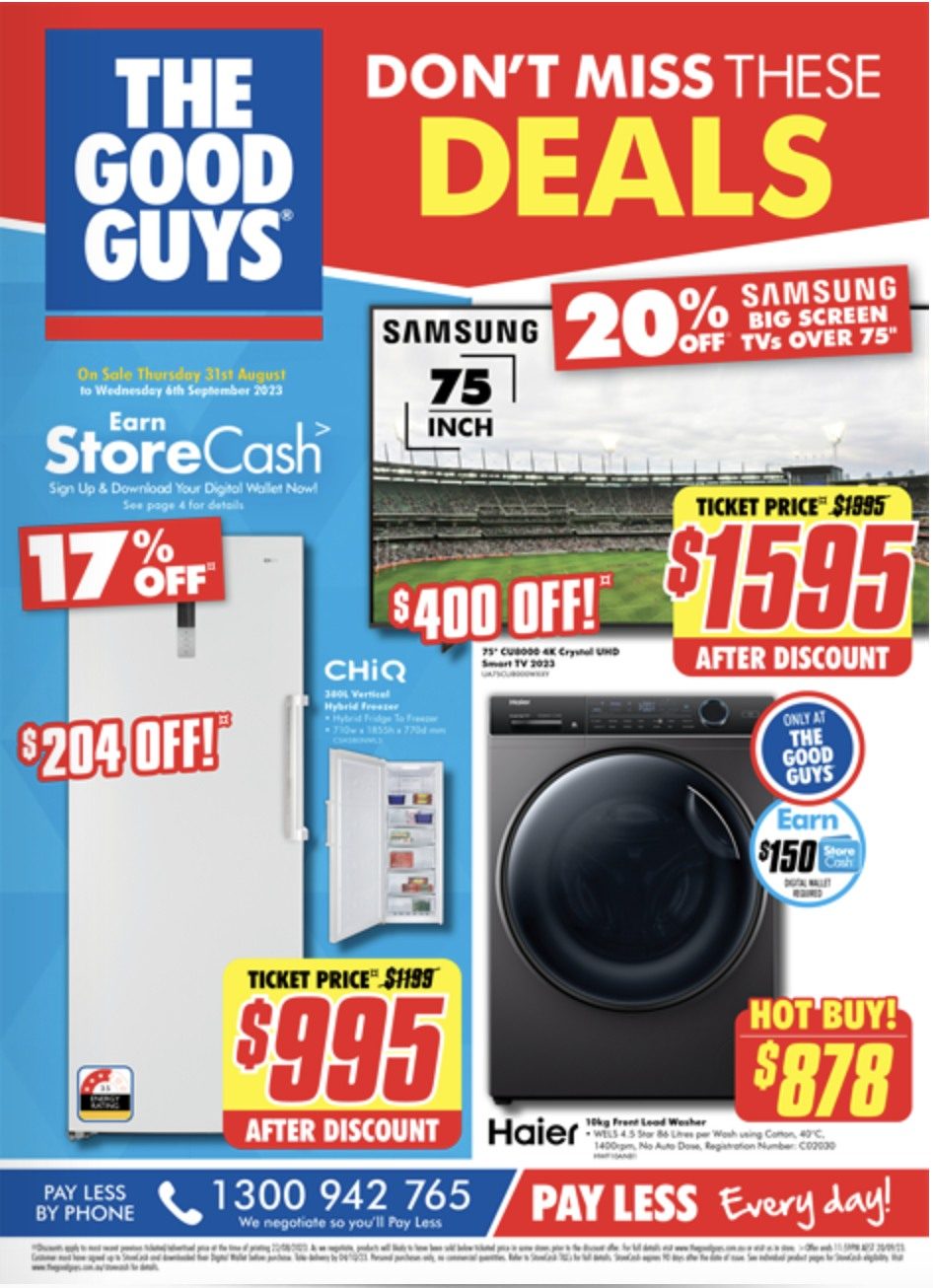 The Good Guys Catalogue 30 Aug - 6 Sep 2023 | Catalogue AU