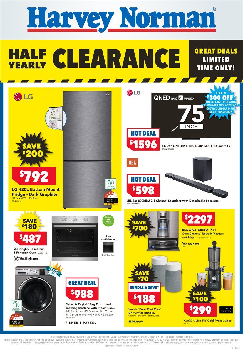 Harvey Norman Catalogue Electrical Appliance Clearance December 24 - 31 ...