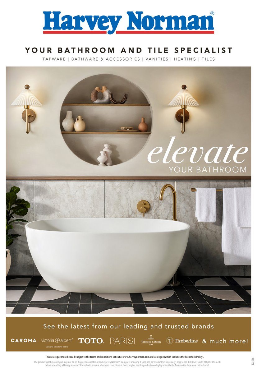 Harvey Norman Catalogue Elevate Your Bathroom October 3 - November 3, 2025 | Catalogue AU