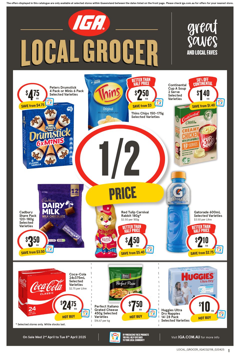 IGA Catalogue April 1 - 8, 2025 QLD Local Grocer | Catalogue AU