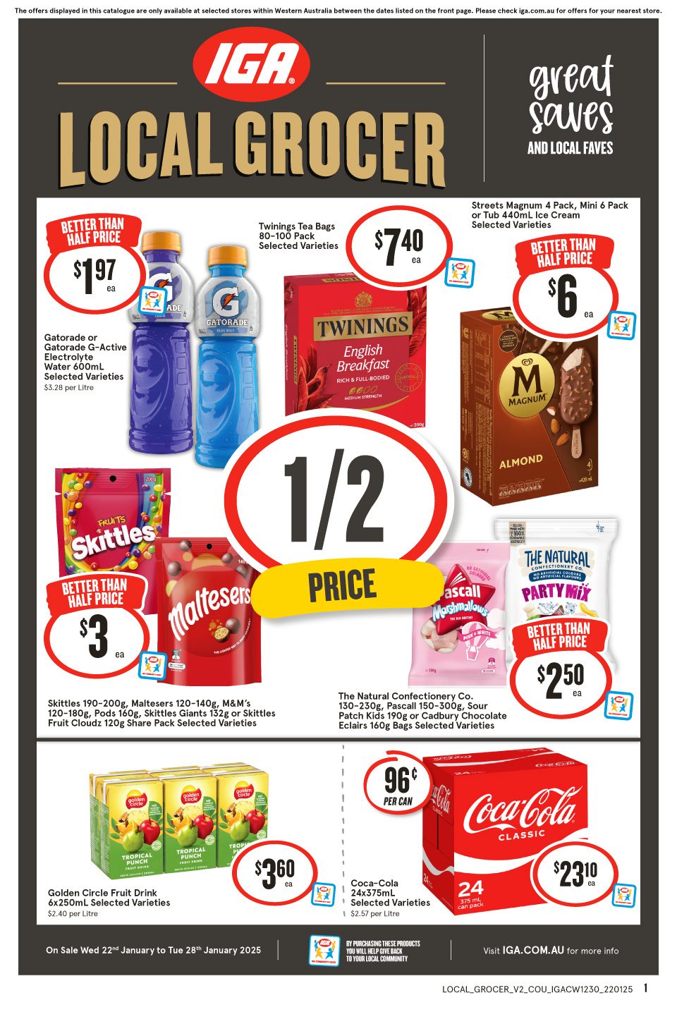 IGA Catalogue January 22 - 28, 2025 Local Grocer Country | Catalogue AU
