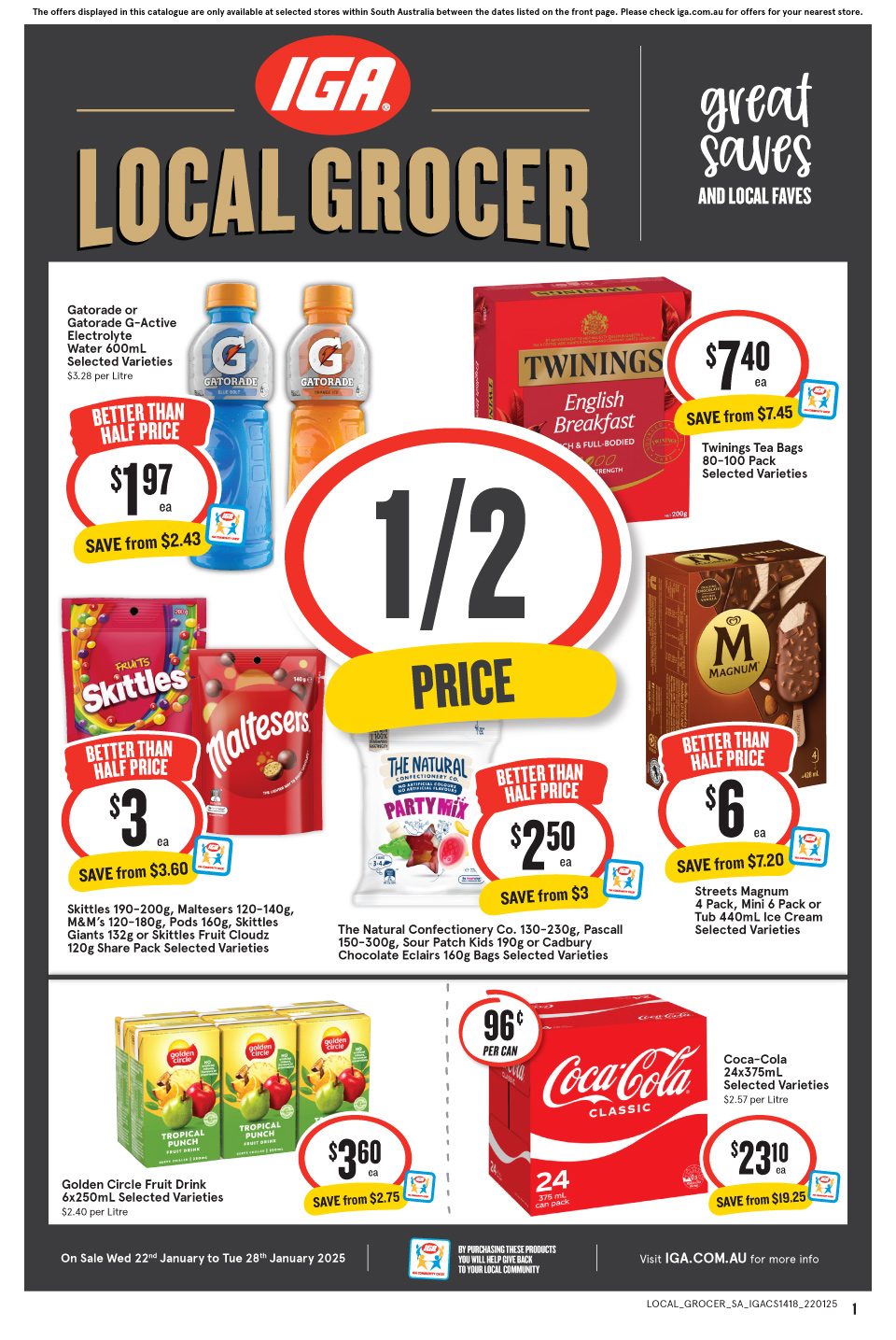 IGA Catalogue January 22 - 28, 2025 SA Local Grocer | Catalogue AU