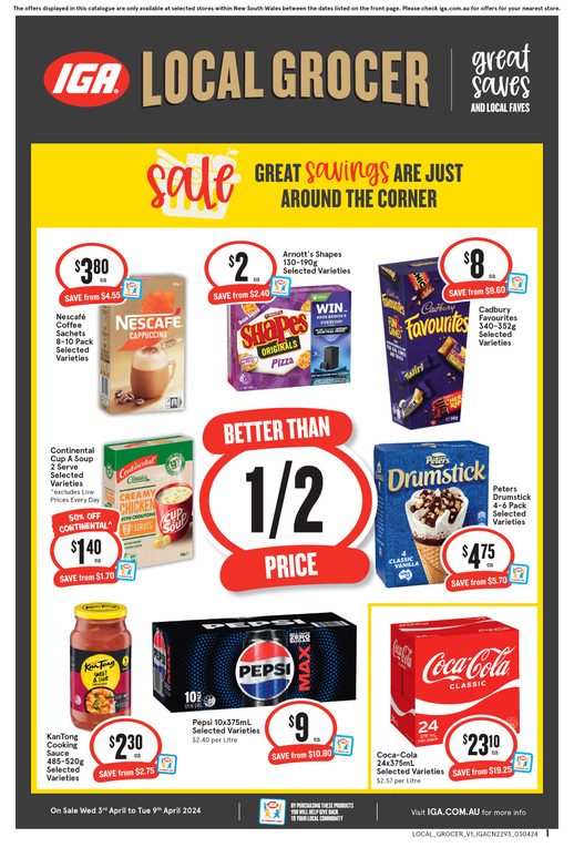 IGA Catalogue Local Grocery 3 - 9 Apr 2024 | Catalogue AU