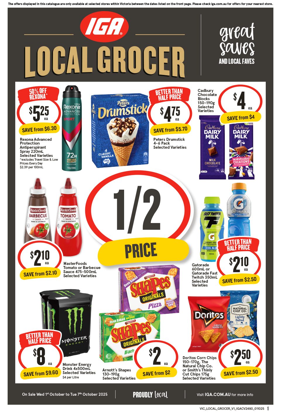 IGA Catalogue October 1 - 7, 2025 VIC Local Grocer | Catalogue AU