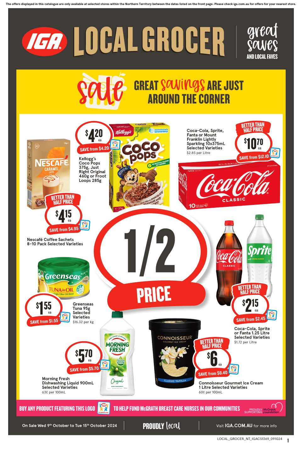 IGA Catalogue October 9 - 15, 2024 NT Local Grocer | Catalogue AU