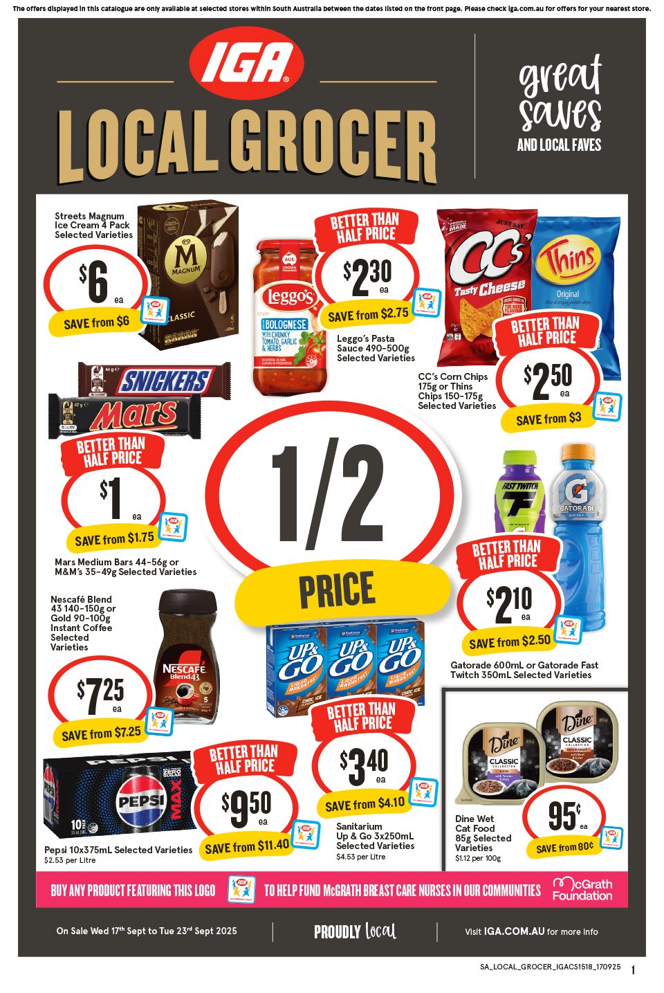 IGA Catalogue September 16 - 23, 2025 SA Local Grocer | Catalogue AU