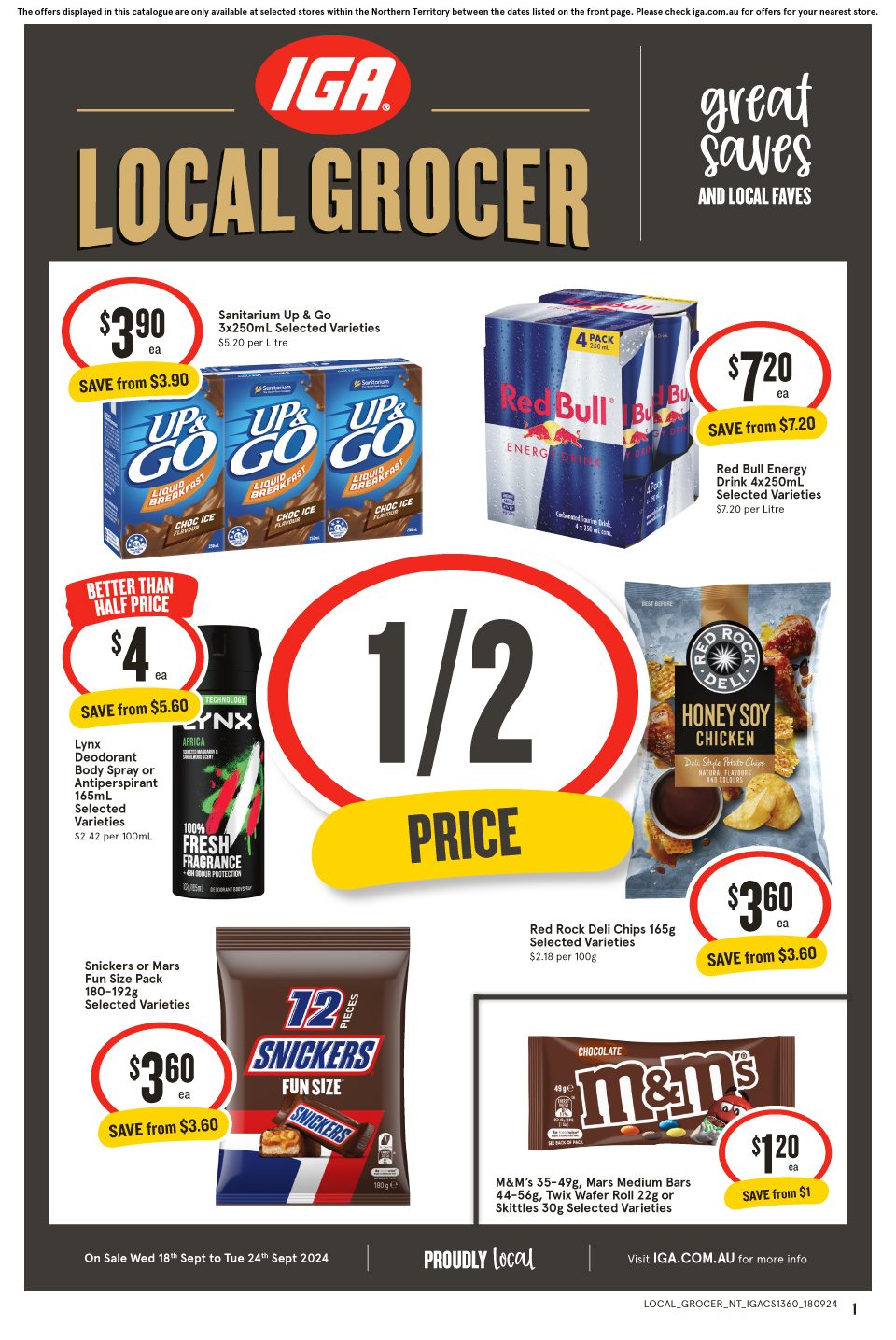 IGA Catalogue September 18 - 24, 2024 NT Local Grocer | Catalogue AU