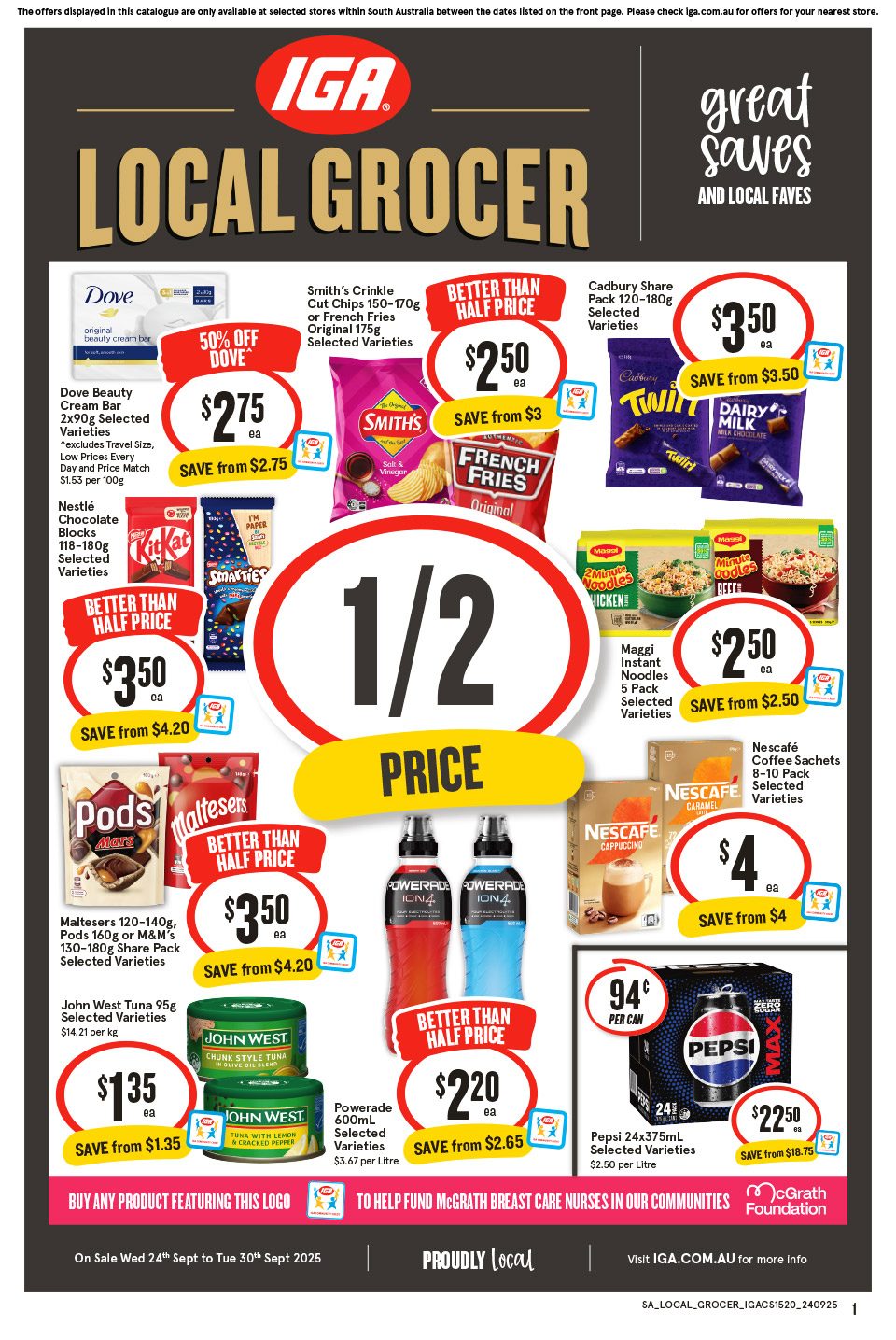 IGA Catalogue September 23 - 30, 2025 SA Local Grocer | Catalogue AU