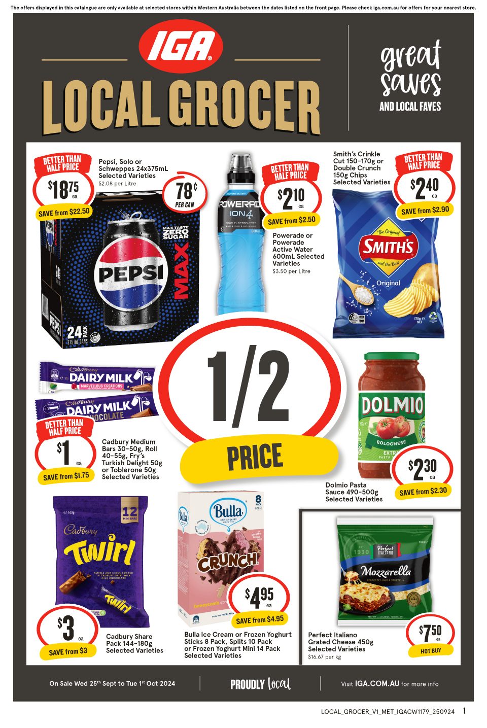 IGA Catalogue September 25 - October 1, 2024 Local Grocer Metro ...