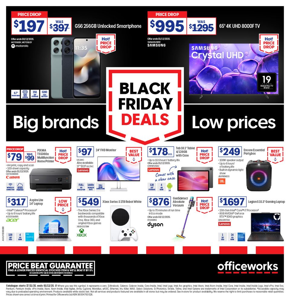 Black Friday Officeworks Catalogue November 16 - December 1, 2025 ...