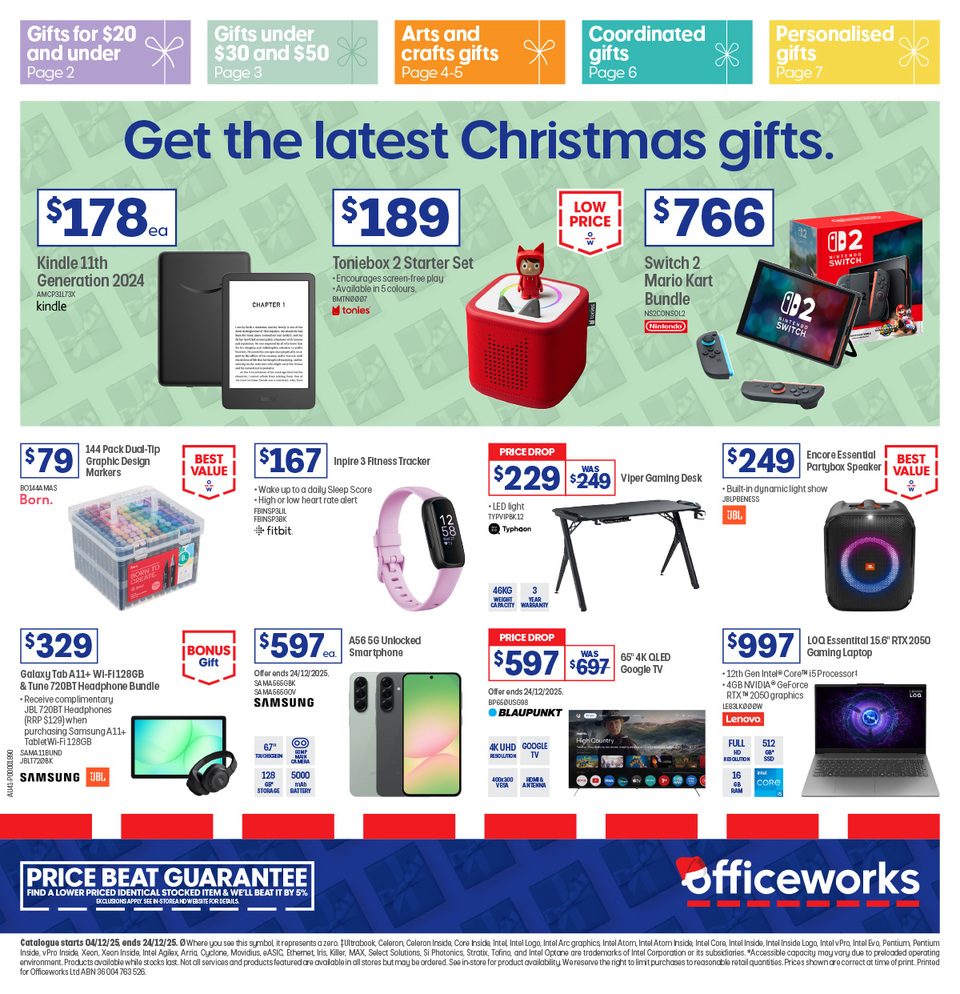 Officeworks Catalogue December 3 - 24, 2025 Get the Latest Christmas ...
