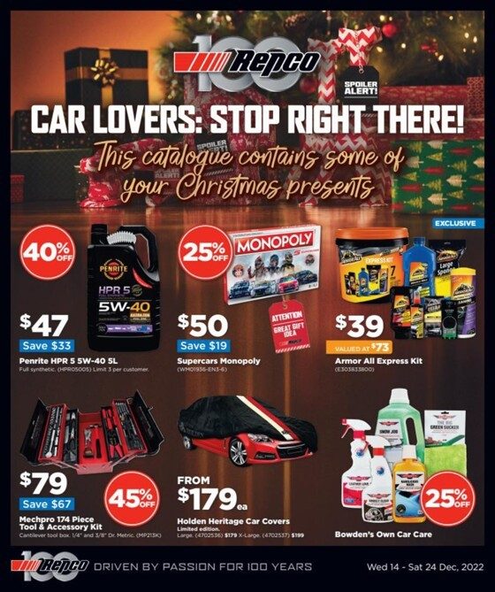 Repco Catalogue Christmas 14 - 24 Dec 2022 | Catalogue AU