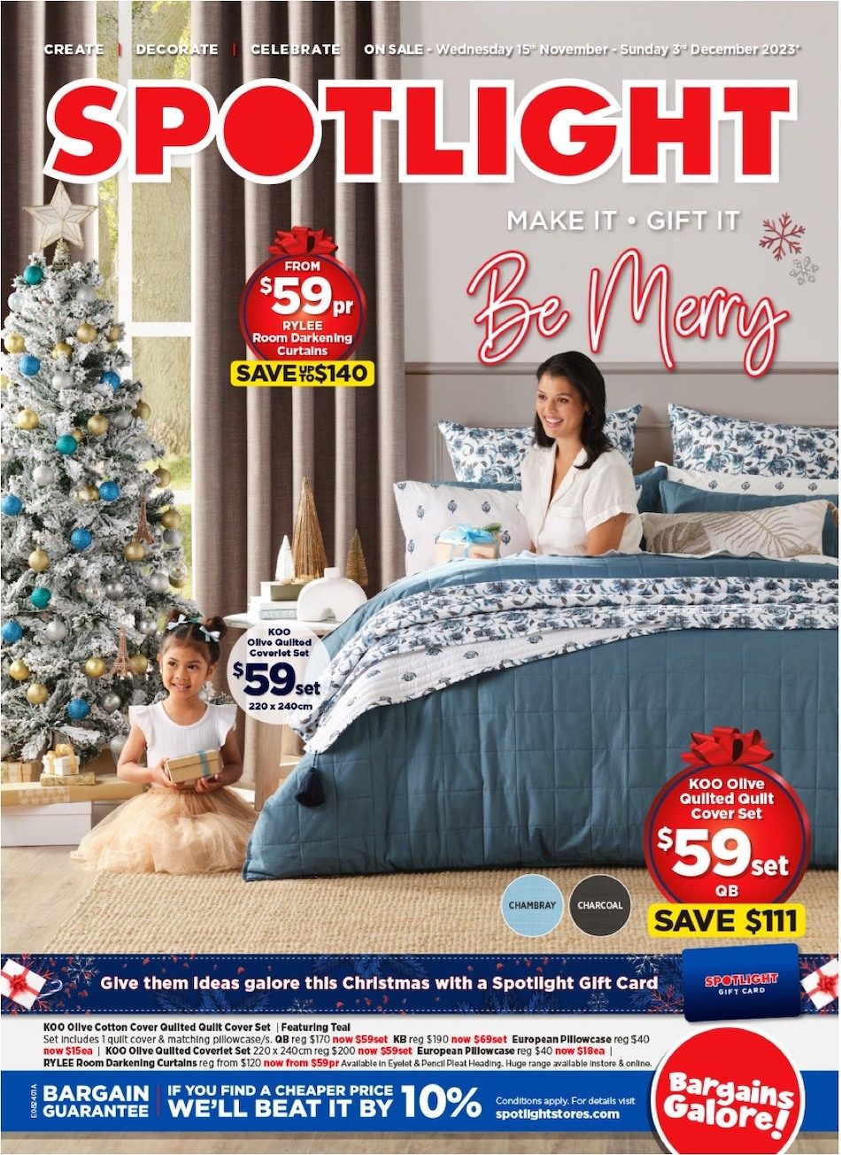 Spotlight Catalogue Christmas 15 Nov - 3 Dec 2023 | Catalogue AU