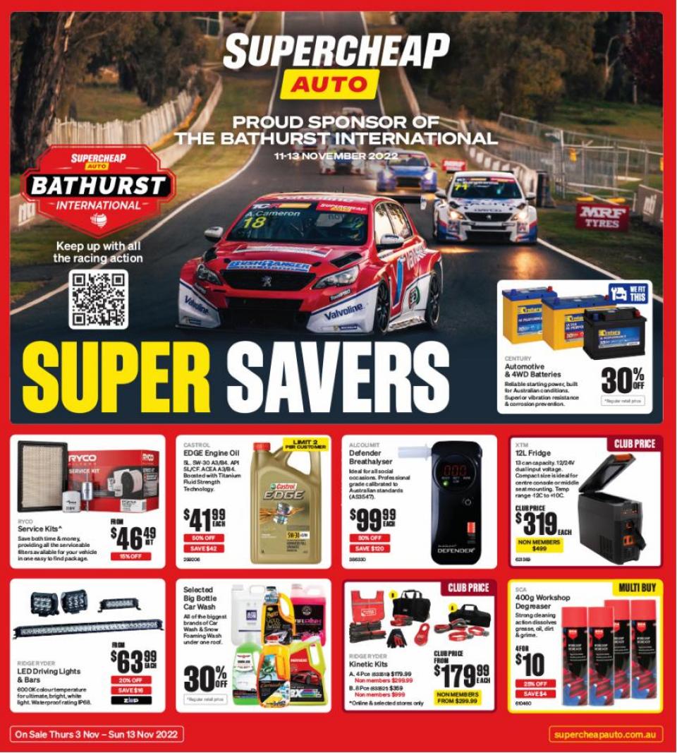 Supercheap Auto Catalogue 3 - 13 Nov 2022 | Catalogue AU