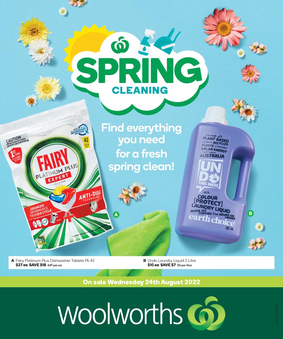 Woolworths Catalogue Spring Cleaning 24 - 30 Aug 2022 - Catalogue AU